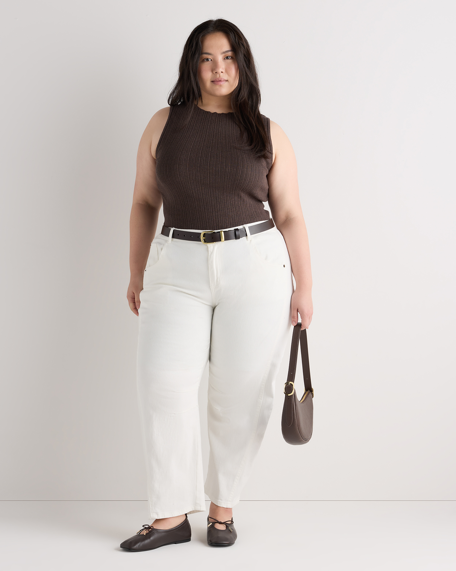 QUINCE Quince Cotton Cashmere Ribbed Tank Top